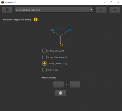 SETUP MENU G - Collective and cyclic pitch mixing (CCPM) - BEASTX Wiki